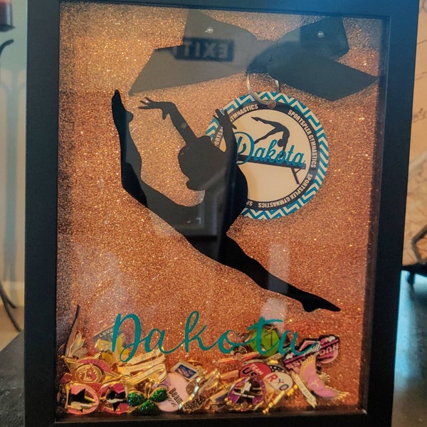 Gymnastics Shadow Box Svg - Etsy