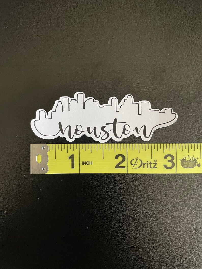 Embellishments Papercraft Houston Skyline Sticker Matte Paper, Party ...