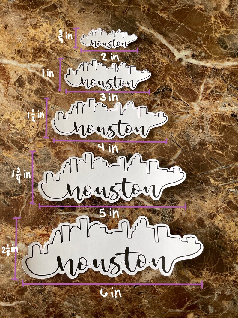 Embellishments Papercraft Houston Skyline Sticker Matte Paper, Party ...