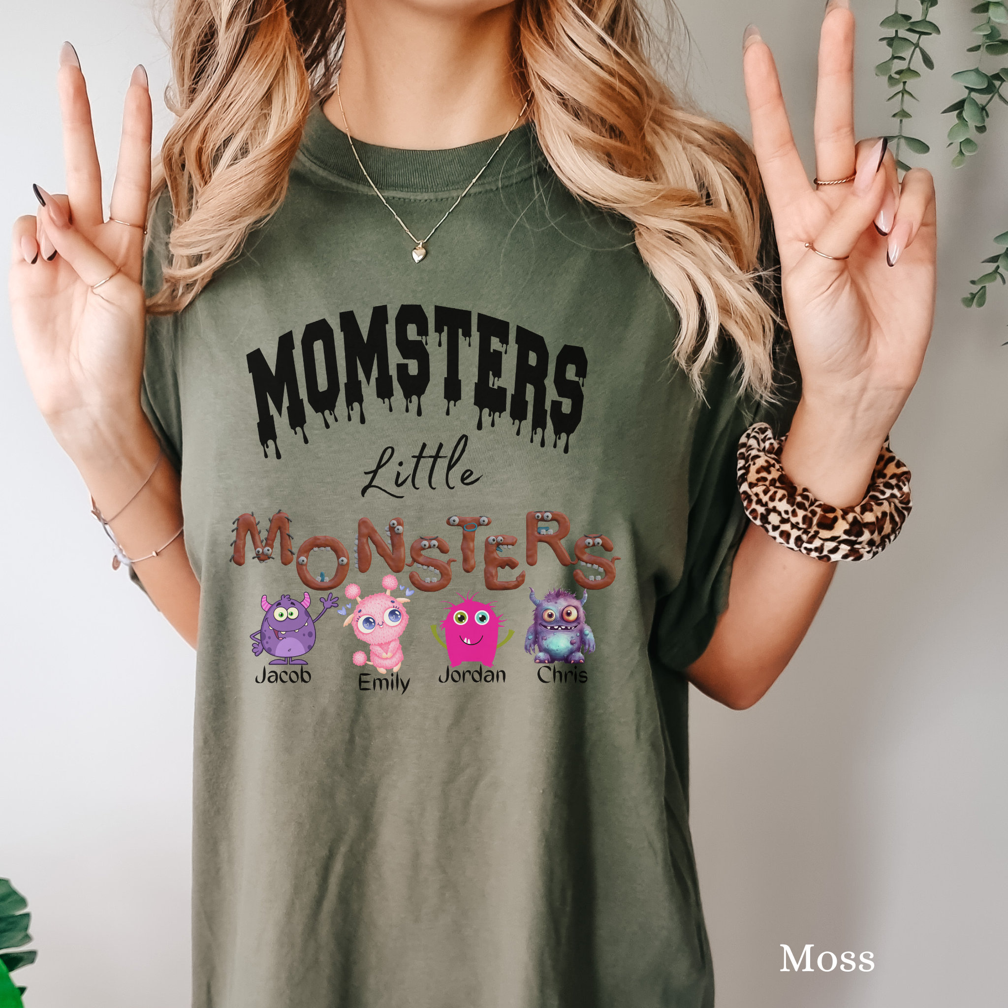 Customizable Momster Mom Halloween Shirt Momsters Little Monsters ...