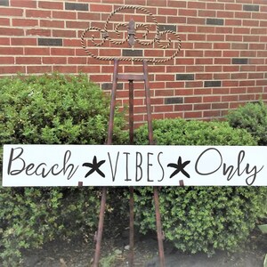 Beach Vibes Only sign Starfish decor Beach House Signs | Etsy