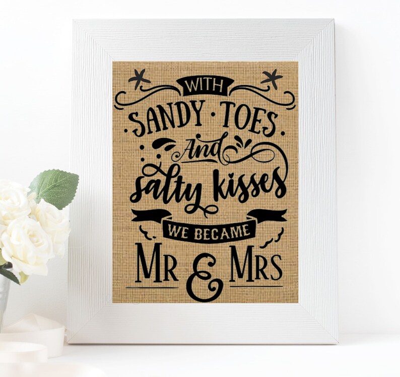 Sandy Toes and Salty Kisses We Became Mr and Mrs. Beach - Etsy