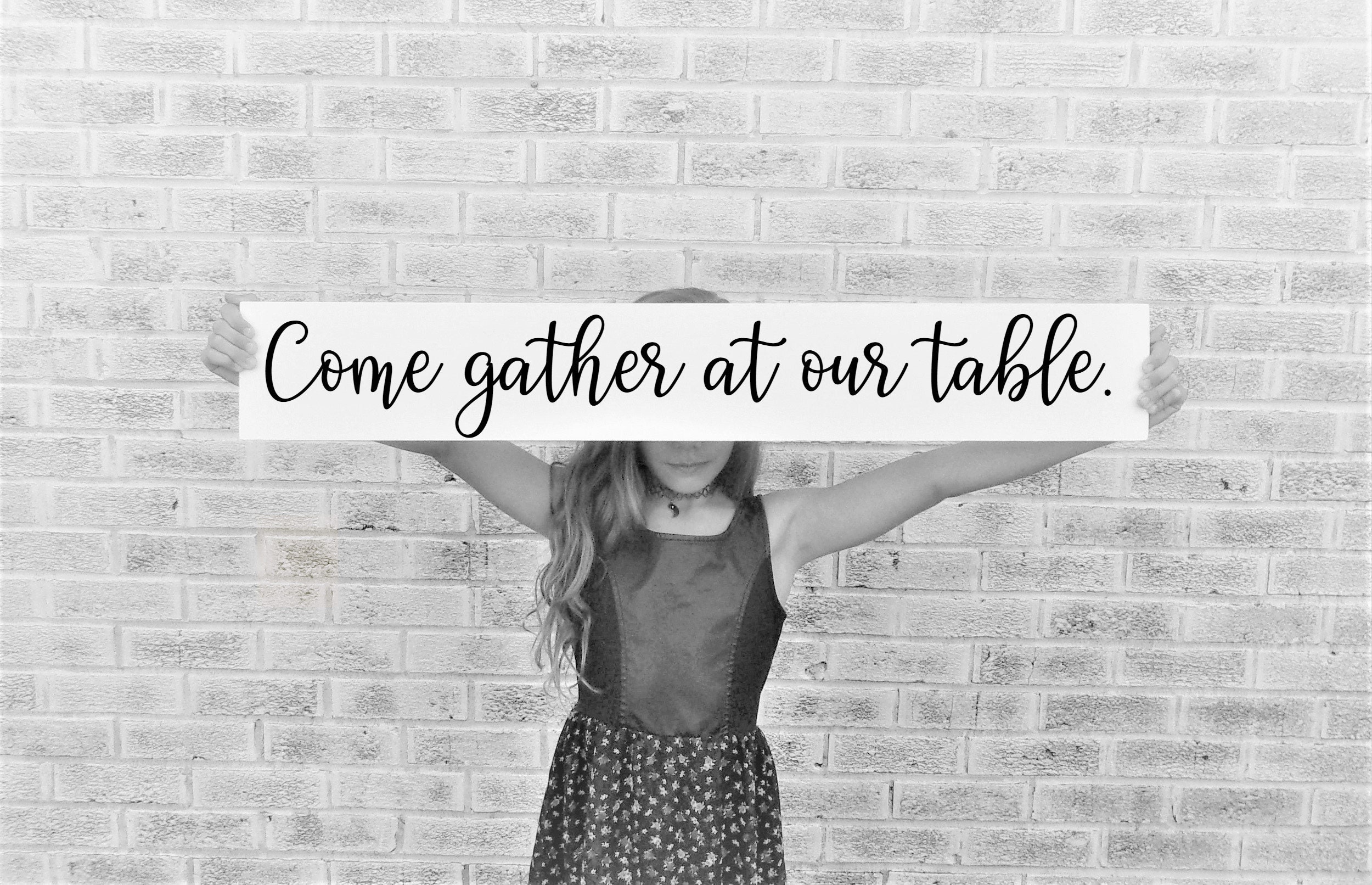 Come Gather at Our Table Sign Gather Sign for Kitchen Gather - Etsy