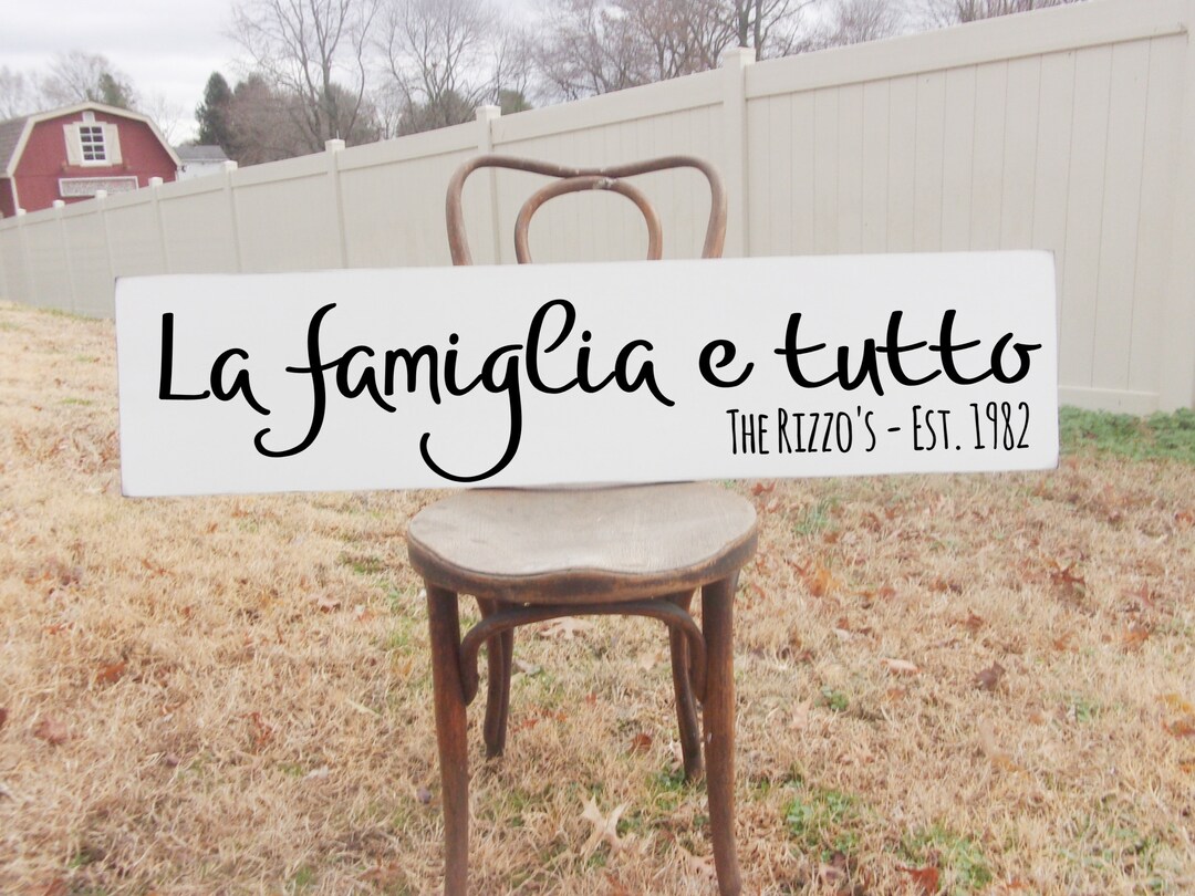 La Famiglia E Tutto Sign, the Family is Everything, Italian Signs ...