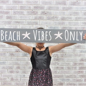 Beach Vibes Only Sign, Starfish Decor, Beach House Signs, Beach House ...