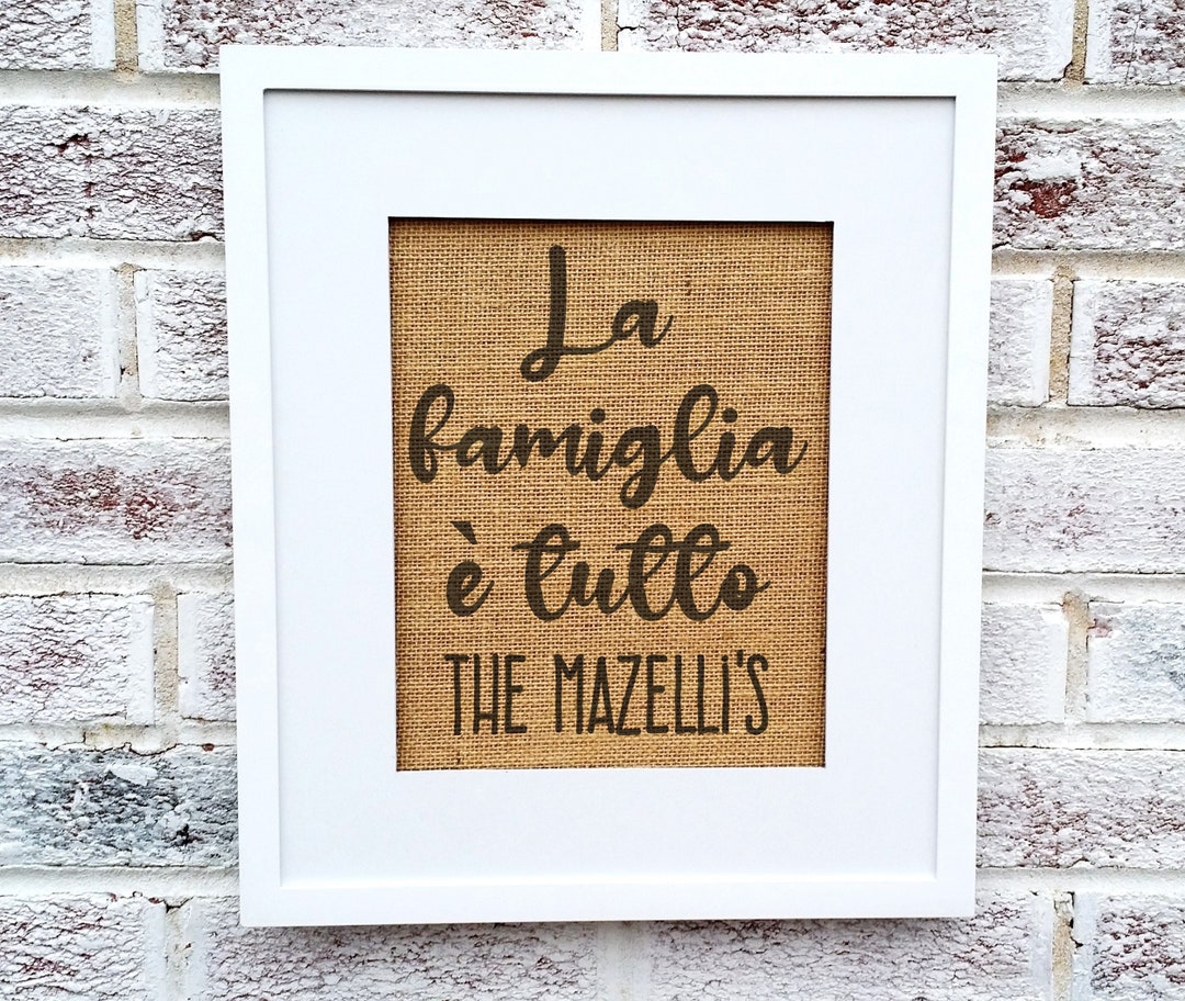 Italian Wall Art, Italian Wall Decor, Italian Art, Personalized Family ...
