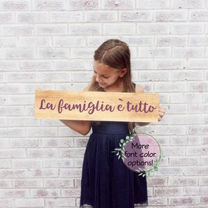 La Famiglia E Tutto Sign, the Family is Everything, Italian Signs ...