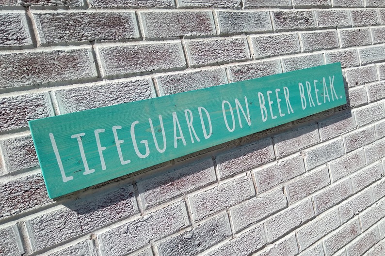 Lifeguard on Beer Break Sign Funny Pool Signs Funny Pool - Etsy
