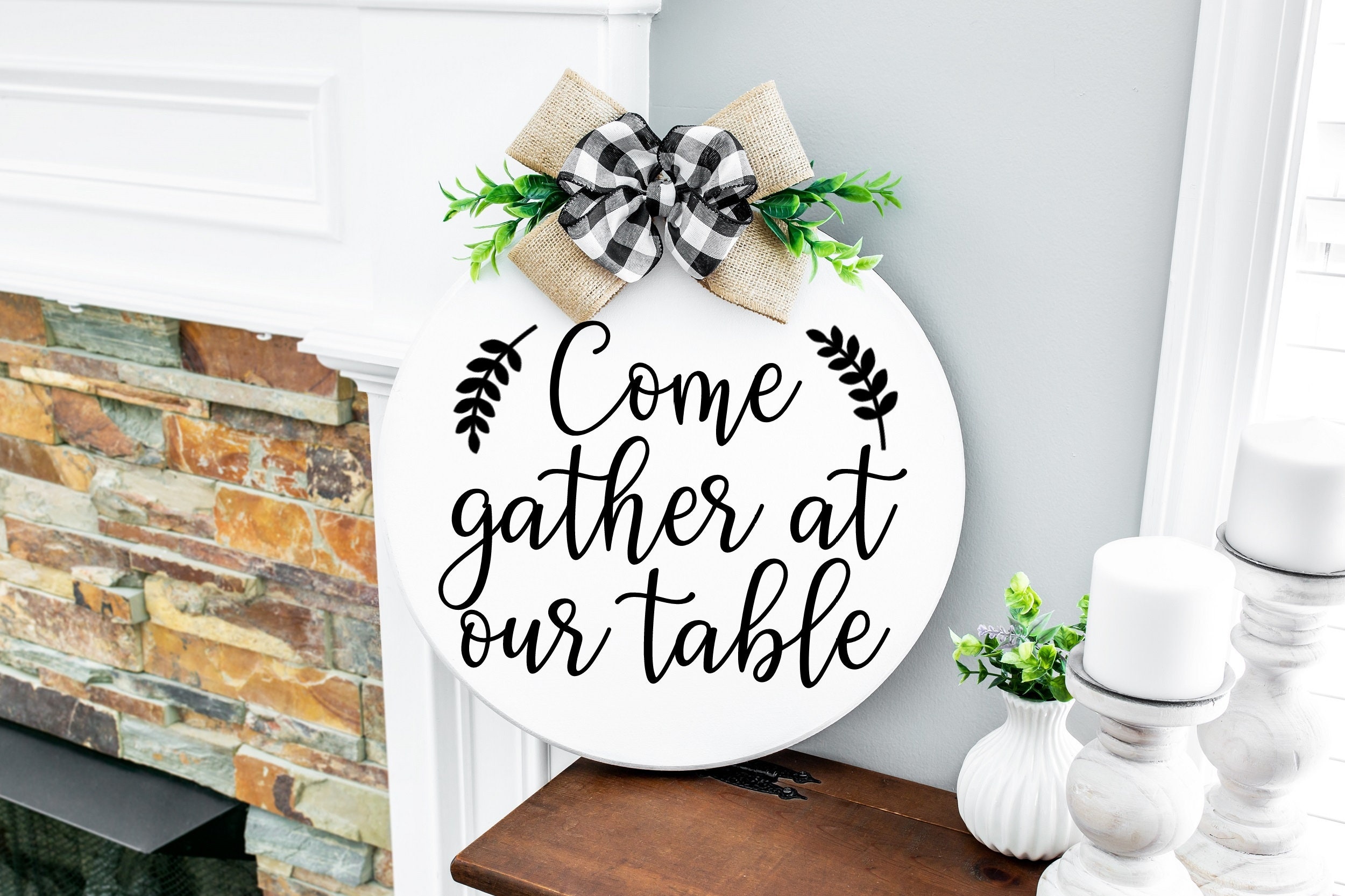 Come Gather at Our Table Sign Gather Sign for Kitchen Gather - Etsy