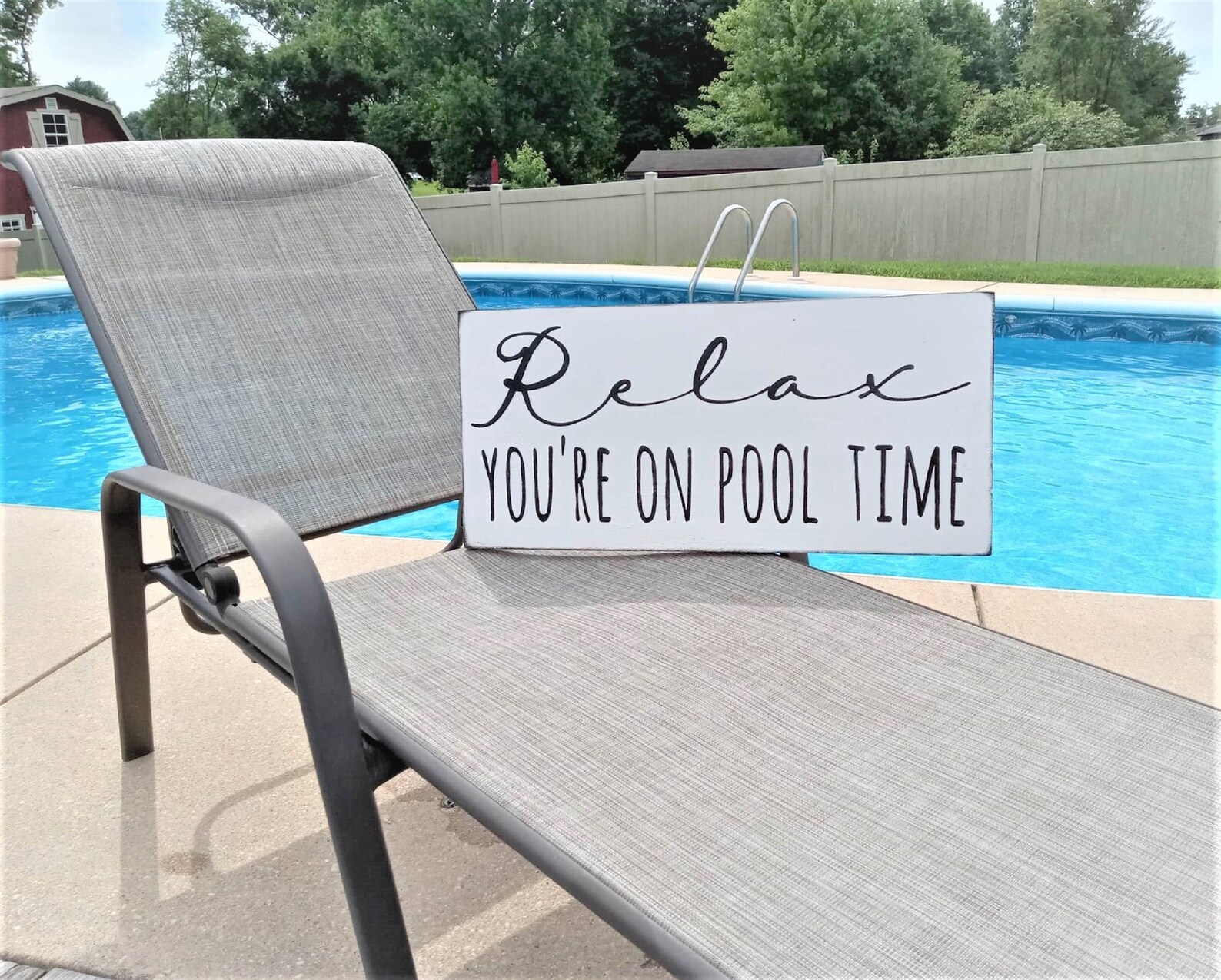 Relax You're on Pool Time Sign Swimming Pool Decor Pool - Etsy