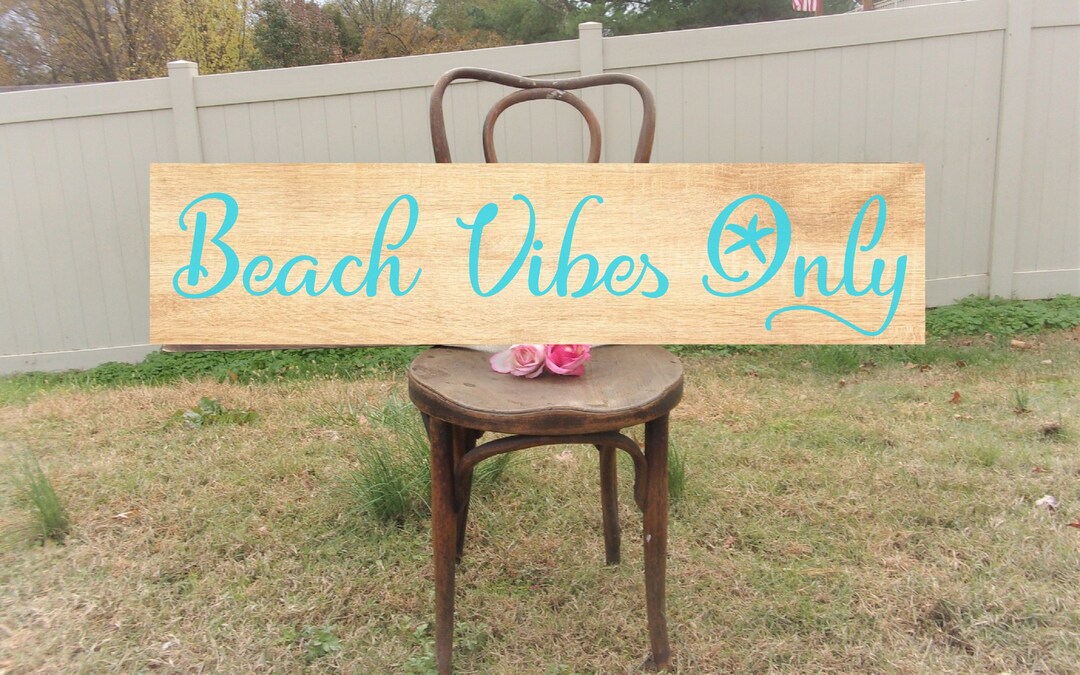 Beach Vibes Only Sign, Starfish Decor, Beach House Signs, Beach House ...