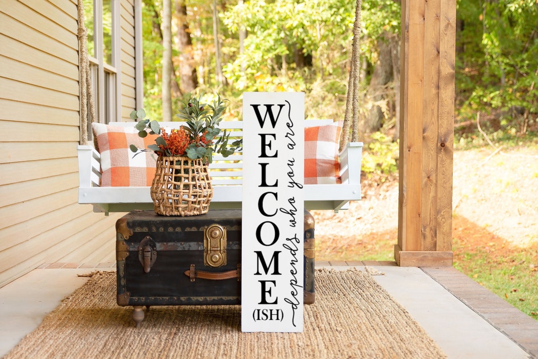 Welcome Ish Sign, Funny Welcome Sign, Funny Welcome Mat, Welcome Sign ...