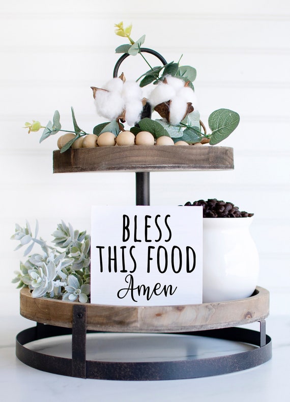Bless the Food Before Us Kitchen Prayer Sign Kitchen Prayer - Etsy