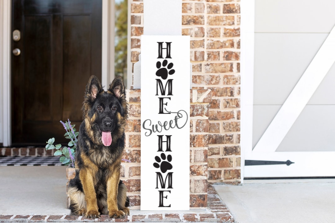 Home Sweet Home Sign Dog, Welcome Sign Dog, Front Door Sign Dog, Dog ...