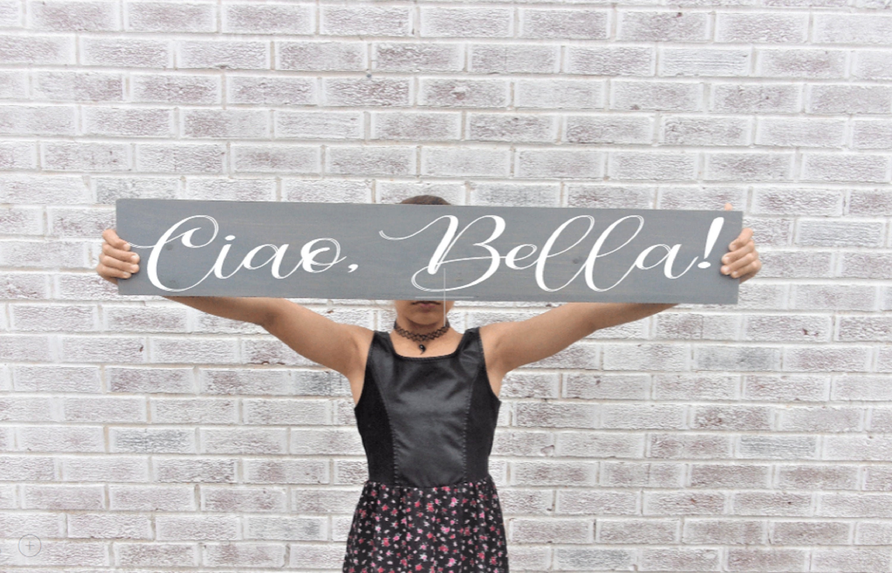 Ciao Bella sign Hello Beautiful sign Italian bathroom decor | Etsy