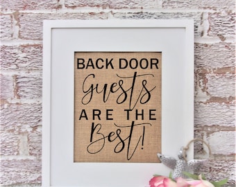 Back Door Sign | Etsy