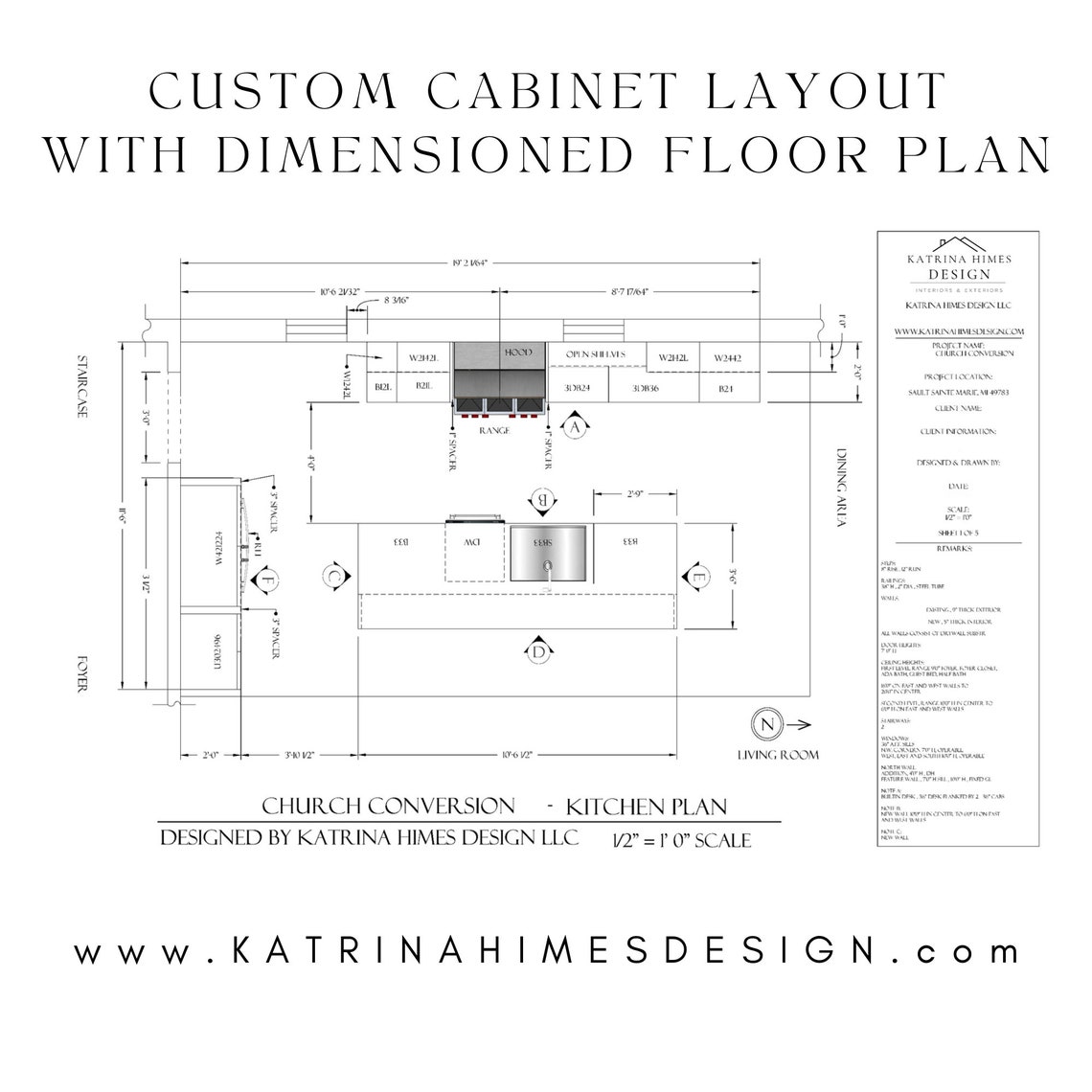 Custom Kitchen Design Plan - Complete Remodel or New Build - Interior ...