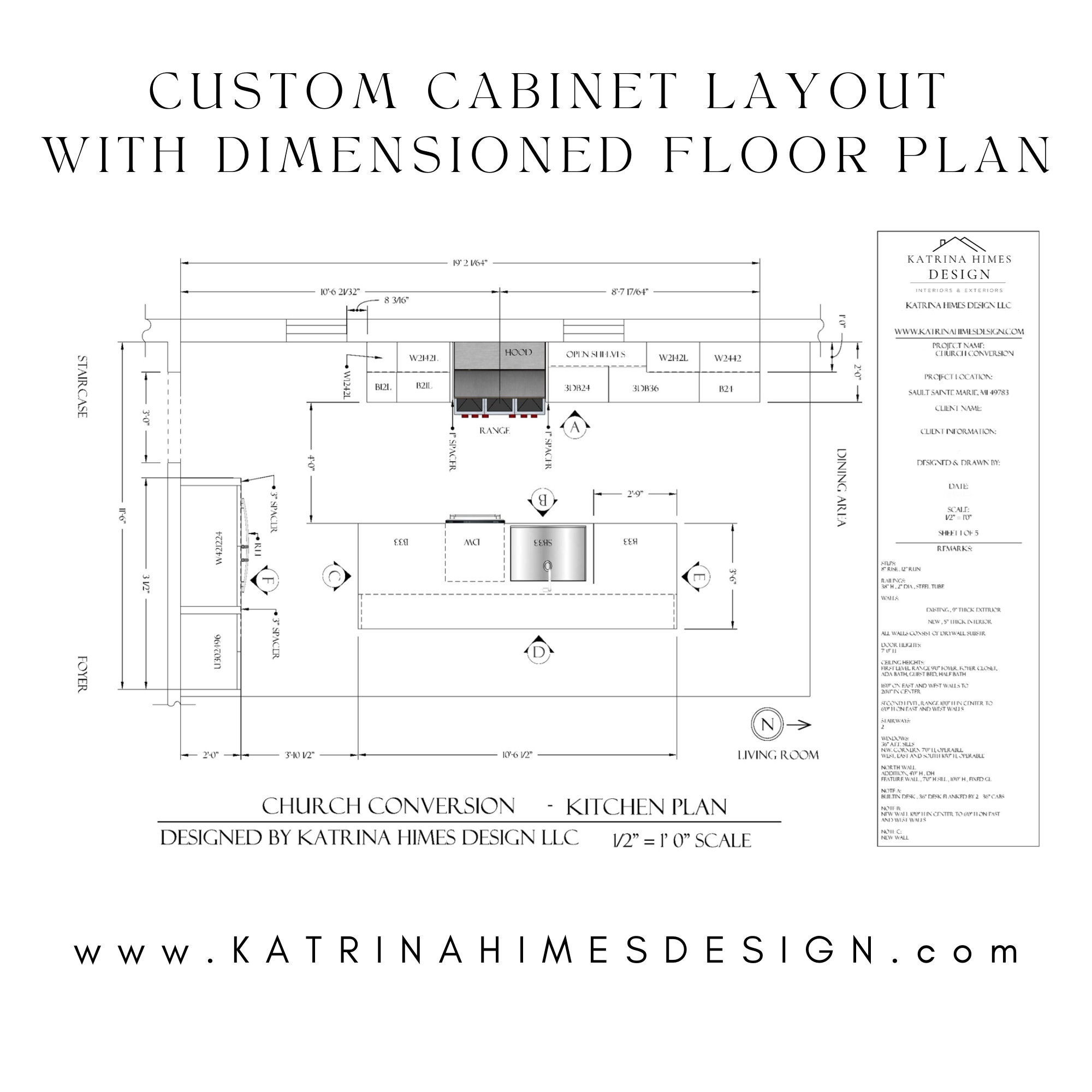 Custom Kitchen Design Plan - Complete Remodel or New Build - Interior ...