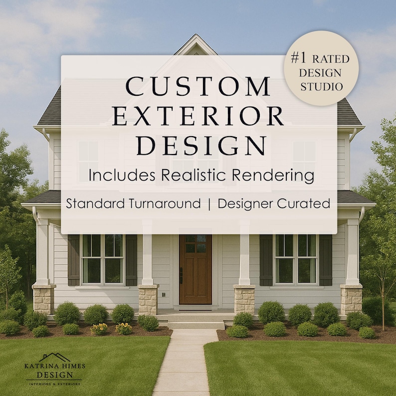 EXTERIOR Paint & Materials DESIGN Service | Standard Turnaround | 1 ...