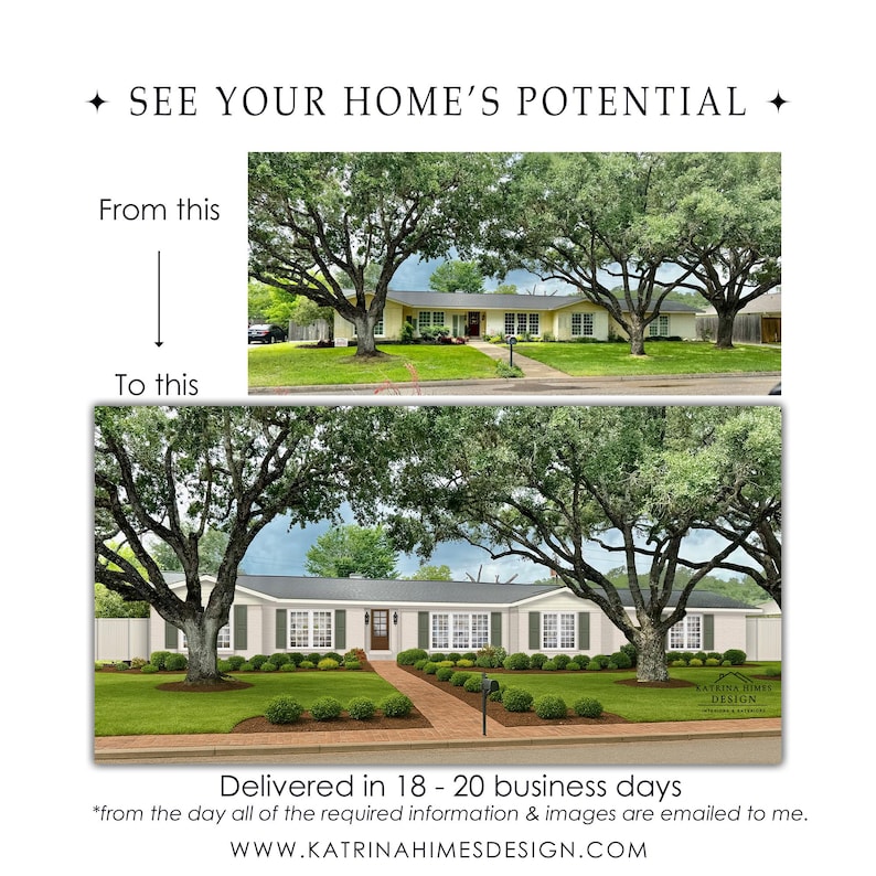 EXTERIOR Paint & Materials DESIGN Service | Standard Turnaround | 1 ...