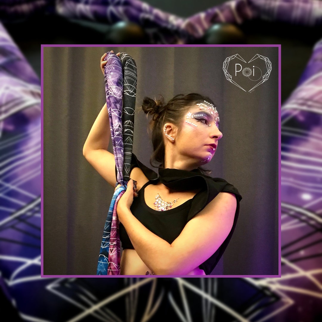 Galaxy Poi Violet/non Stretchable/practice Fabric Poi/for Beginners to ...