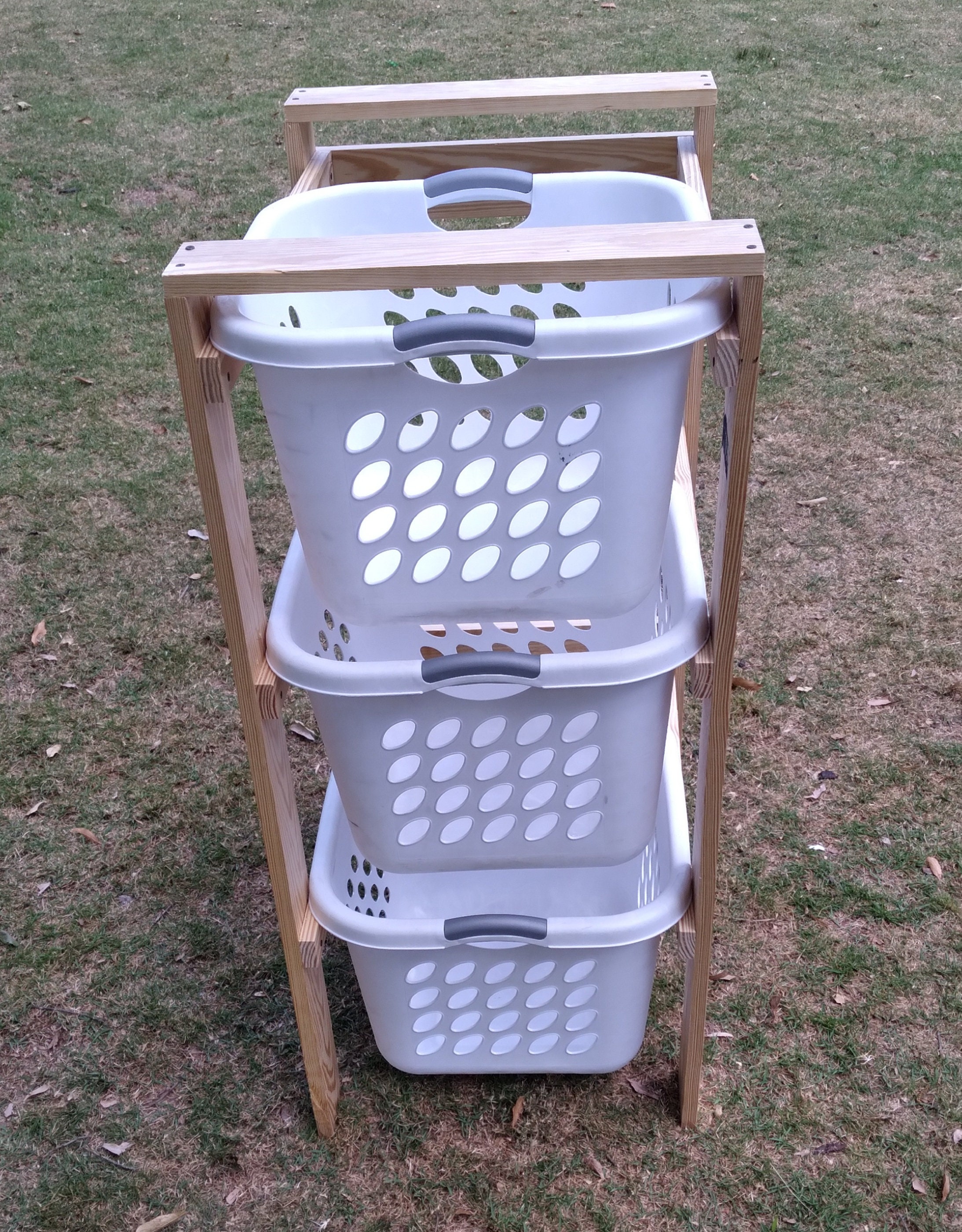 Unfinished Laundry Basket Holder Ready to Paint or Stain, Laundry ...