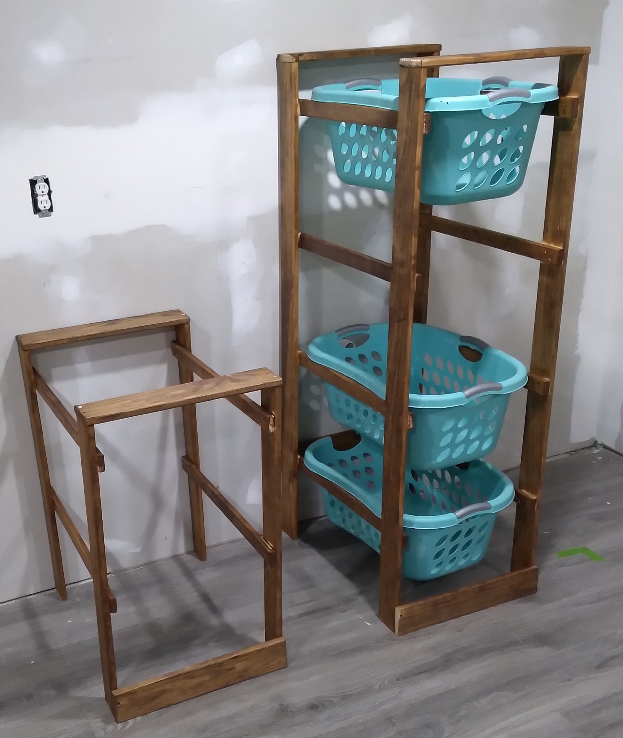Laundry Basket Holder, Laundry Basket Organizer, Compact Laundry Basket ...