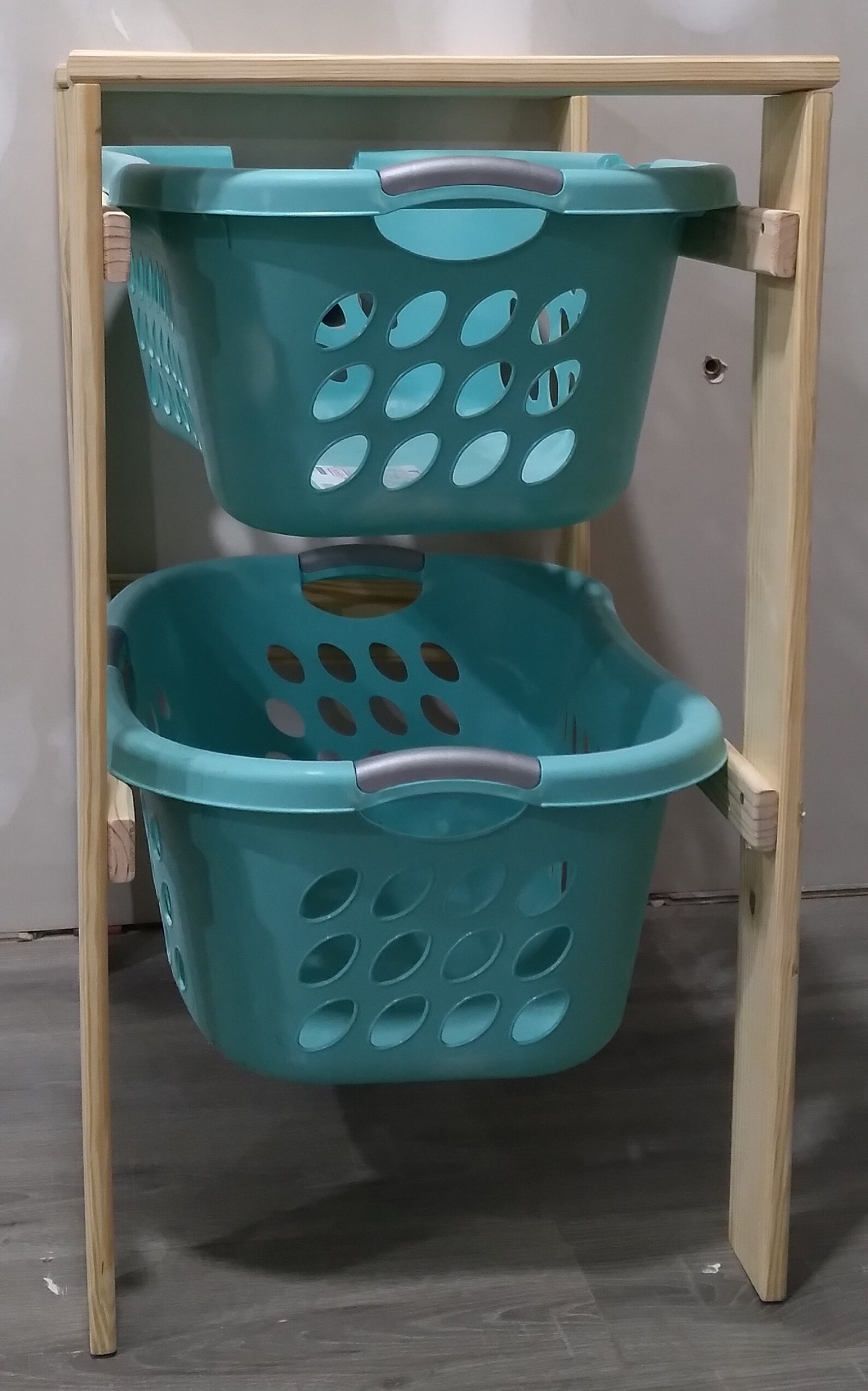 3 High Unfinished Laundry Basket Holder Ready to Paint or Stain ...