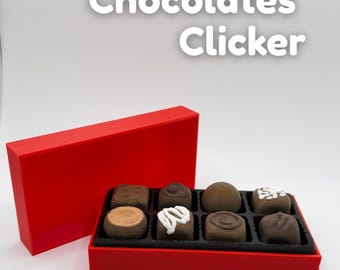 Chocolate Fidget Clickers | 3D Printed Stress Relief Toy Set - Etsy