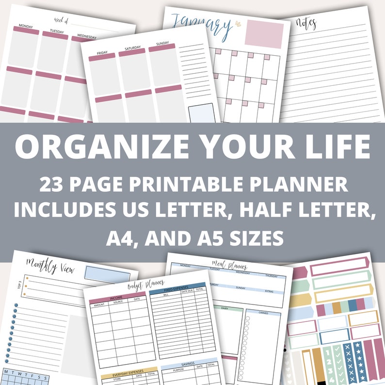Plan Your Life Like a Boss Printable Planner 23 Pages - Etsy