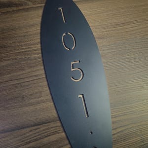 Metal Surfboard House Number Sign | Custom Address Plaque | Beach Decor ...