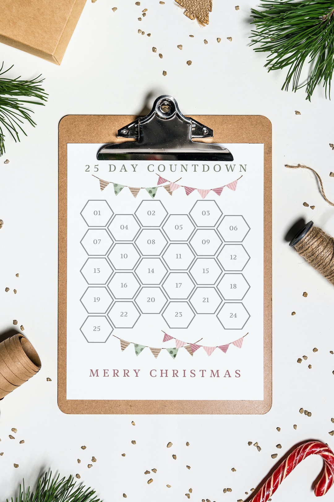 25 Day Countdown Christmas Digital File - Etsy