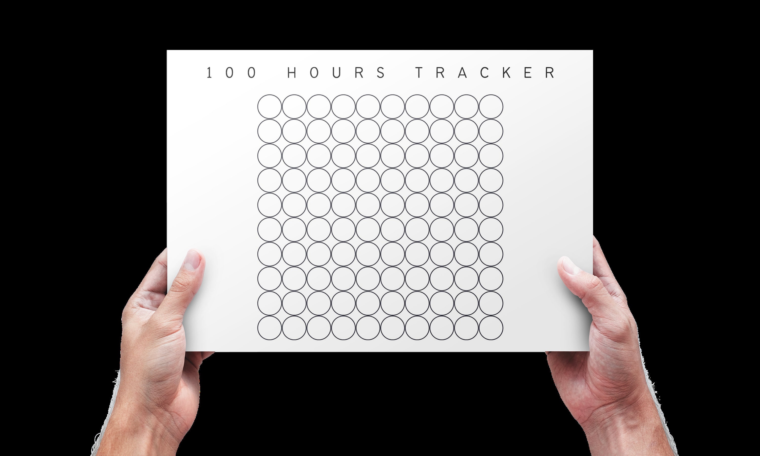 Set of 4 Hour Trackers, 100 Hour Tracker, 50 Hour Tracker, Printable ...