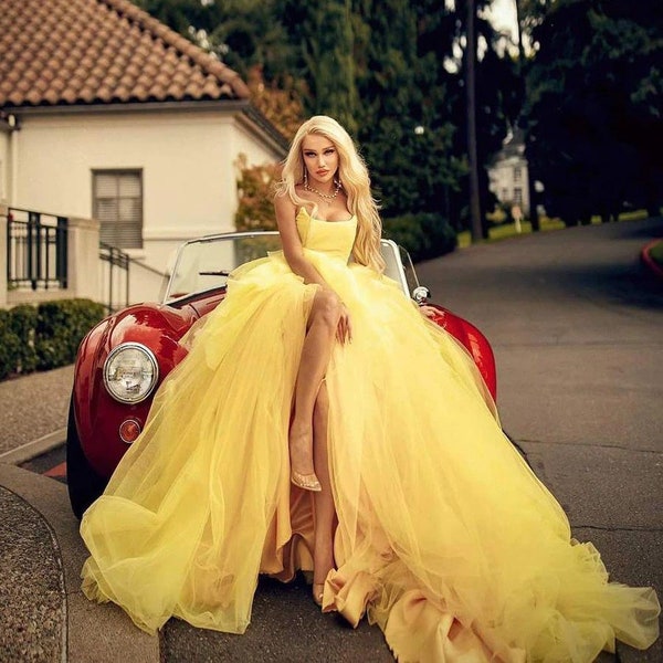 Yellow Tulle Dress - Etsy