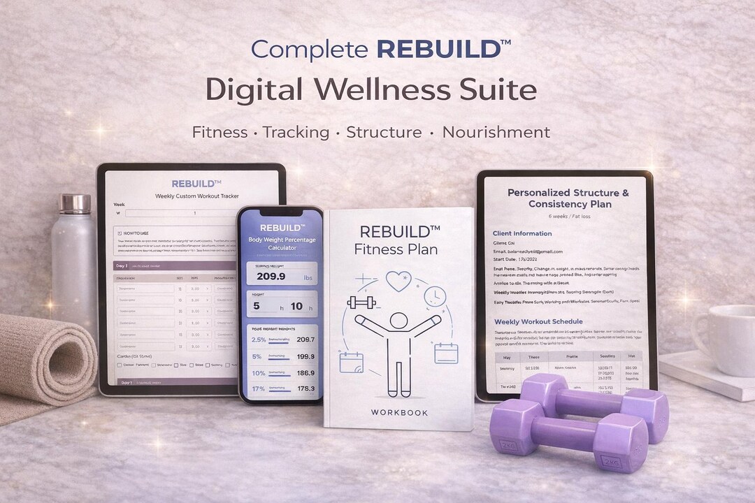 Fitness Guide + Meal Plan Bundle | Digital Workout Guide Tracker ...