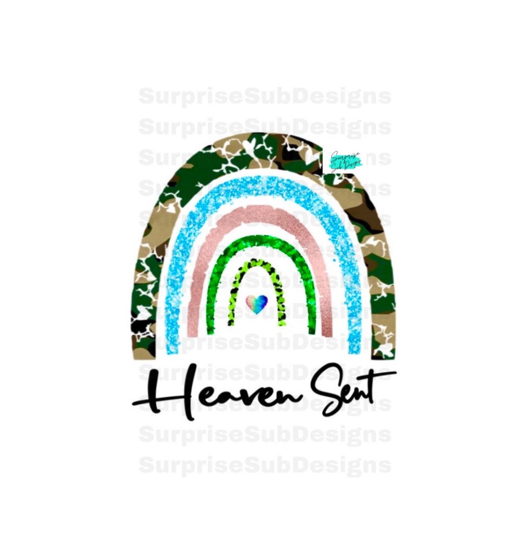 Heaven Sent Rainbow Png, Heaven Sent Baby Shower Decoration, Baby ...