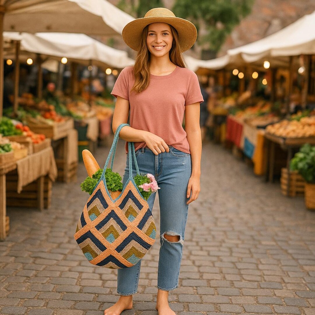 Bermuda Tote Crochet Pattern | Easy Summer Bag PDF | Stylish Beach Tote ...