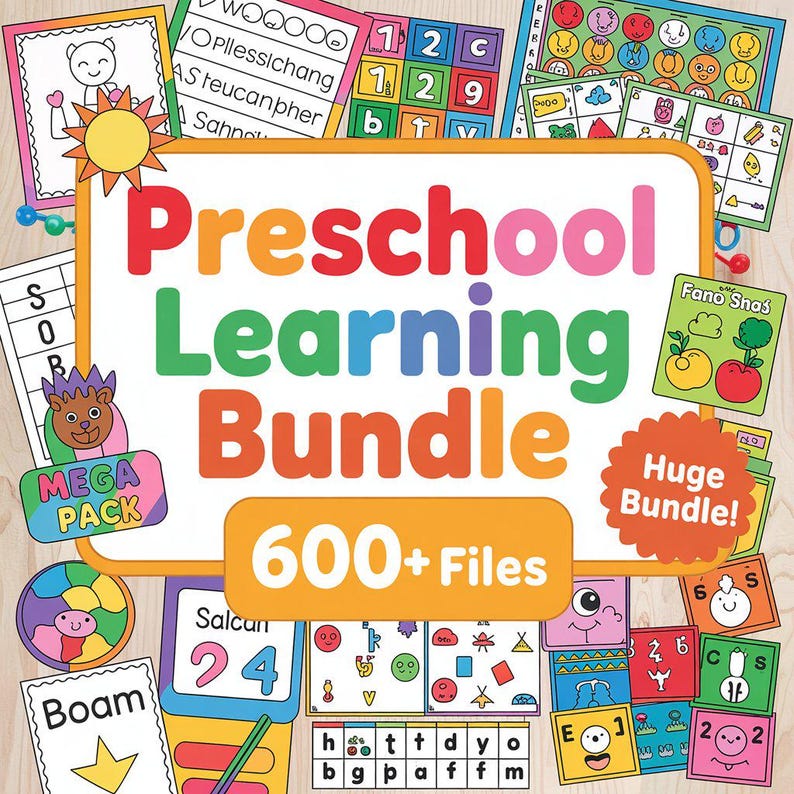 6000+ Printable Preschool Worksheet Bundle - Fun Learning Activities ...