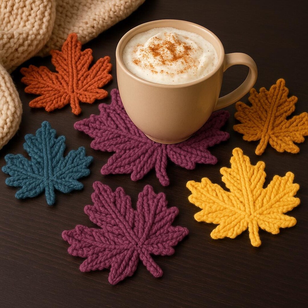 Canadian Maple Coaster Crochet Pattern | Autumn Decor PDF | Easy ...