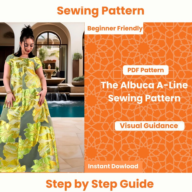 Albuca A-line Dress Sewing Pattern | DIY A-line Dress PDF | Flattering ...