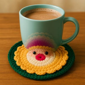 Santa Coaster Crochet Pattern | Christmas Coaster Pattern | Easy ...