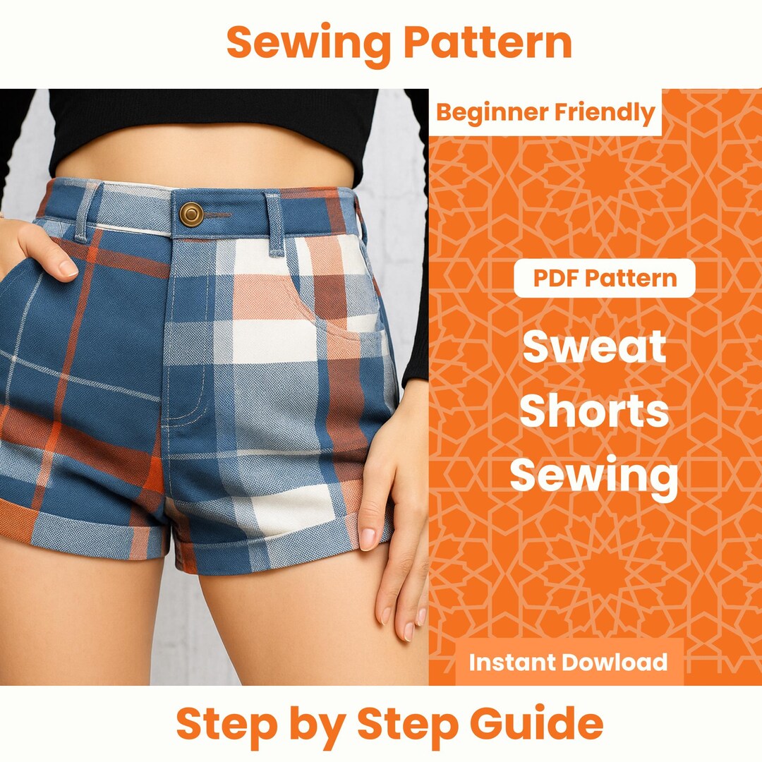 Sweat Shorts Sewing Pattern PDF – DIY Shorts Pattern, Casual Athletic ...