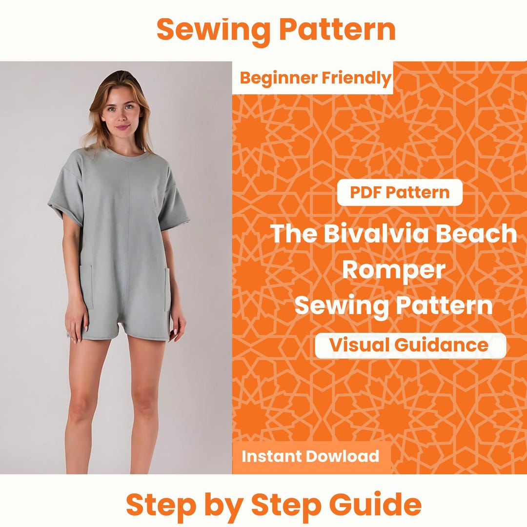 Bivalvia Beach Romper Sewing Pattern | DIY Summer Romper Pattern ...