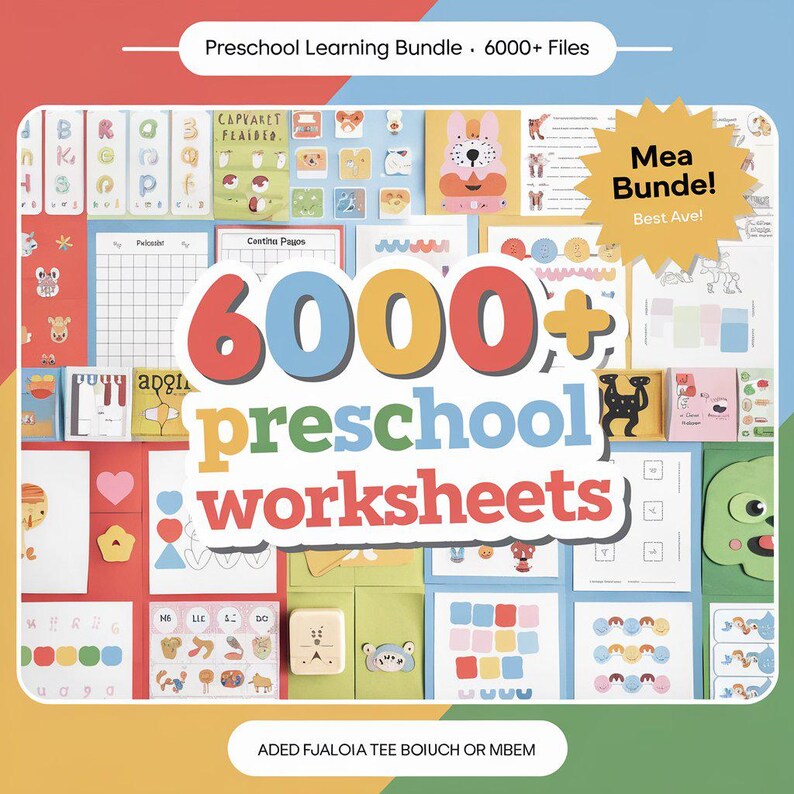 6000+ Printable Preschool Worksheet Bundle - Fun Learning Activities ...