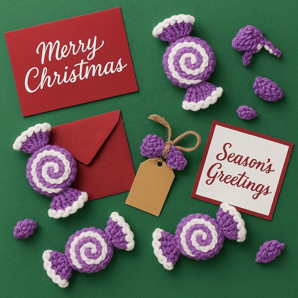 Christmas Candy Crochet Pattern | Amigurumi Holiday Sweets | Cute ...