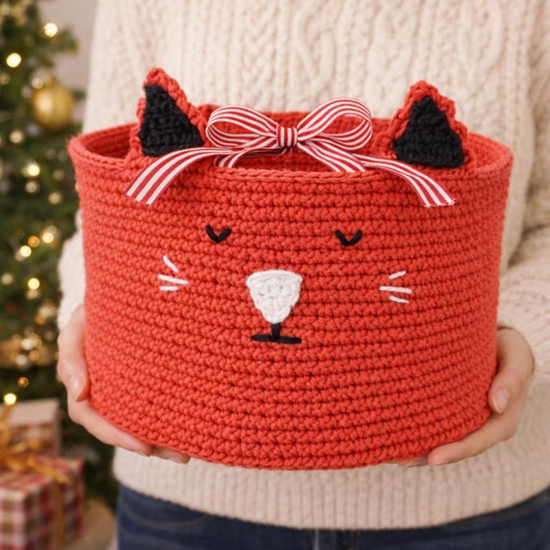 Cat Basket Crochet Pattern PDF | Beginner Friendly Crochet Pet Bed ...