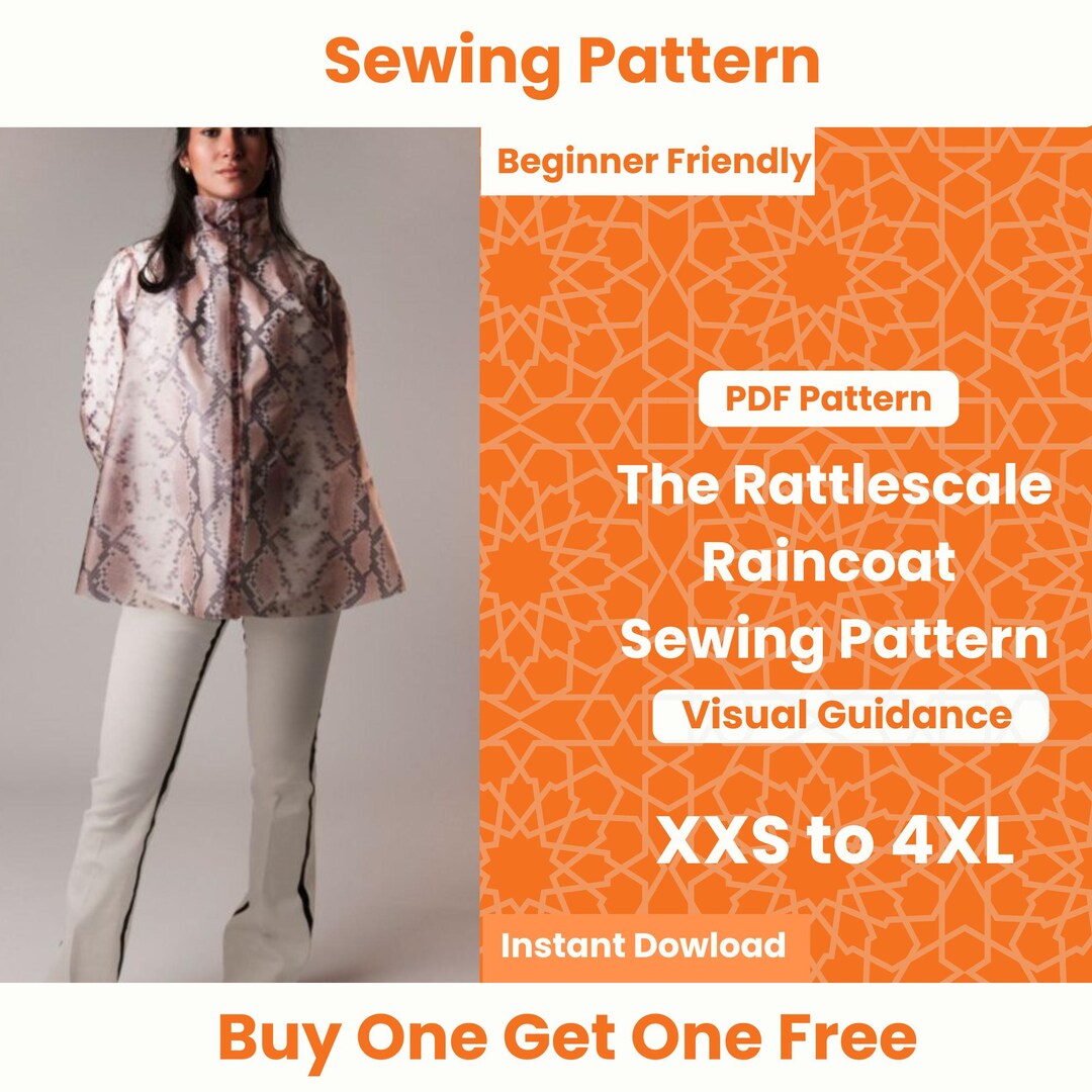 The Rattlescale Raincoat Sewing Pattern | DIY Waterproof Coat Pattern ...