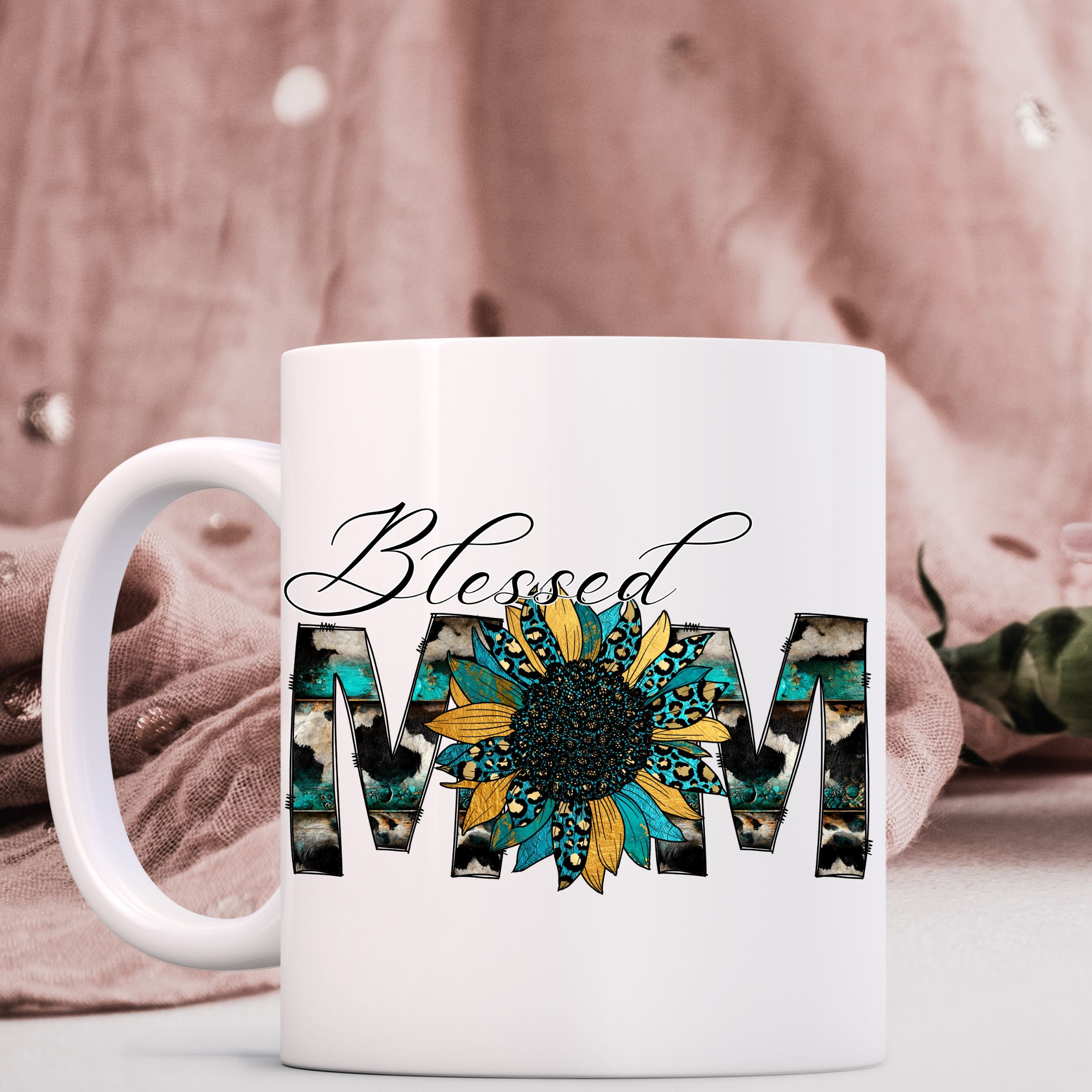 Blessed Mom Sunflower Png Blessed Mama Western Png - Etsy