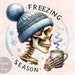 Freezing Season Png, Freezing Season Skull Sublimation Design, Winter ...