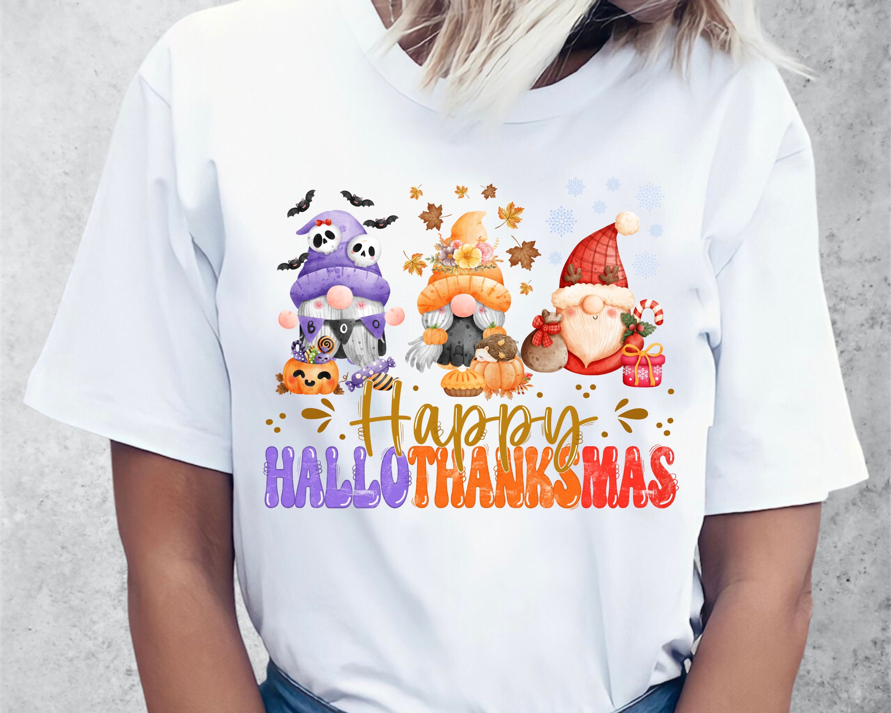 Happy Hallothanksmas PNG Cute Halloween Christmas - Etsy